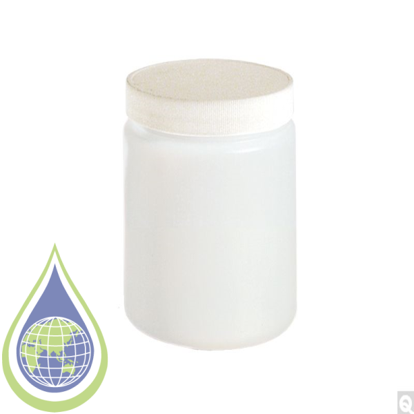16oz (480ml) Natural HDPE Straight Sided Round with 89-400 White ...
