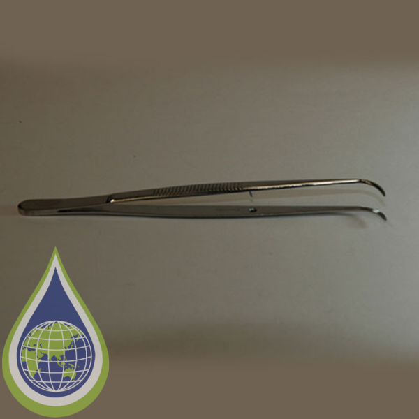 Microscopic Forceps strongly curved with guide pin