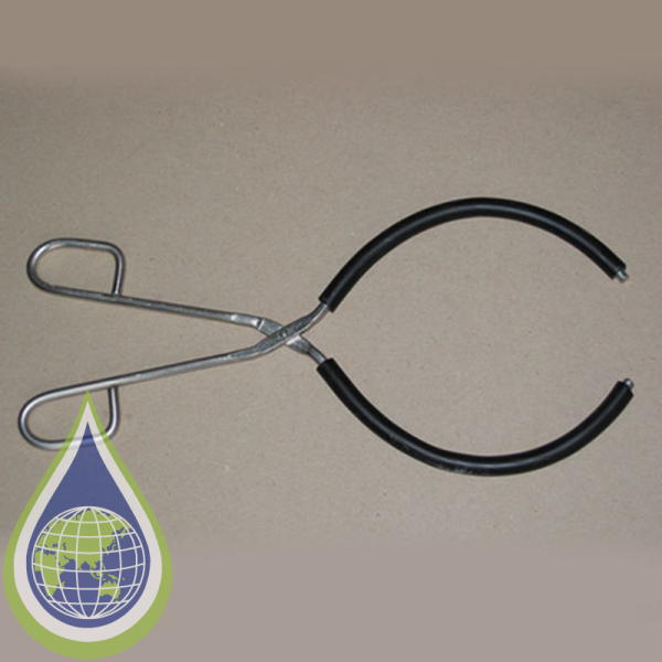 Beaker Tongs to hold 90-130mm. diam. round objects, made of stainless ...