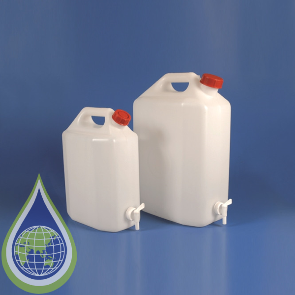 Carboy Rectangular With Spigot HDPE